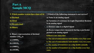 Digital electronics revision mcq | PPT