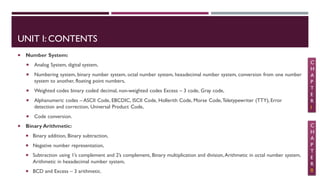 FYBSC IT Digital Electronics Unit I Chapter II Number System and Binary ...