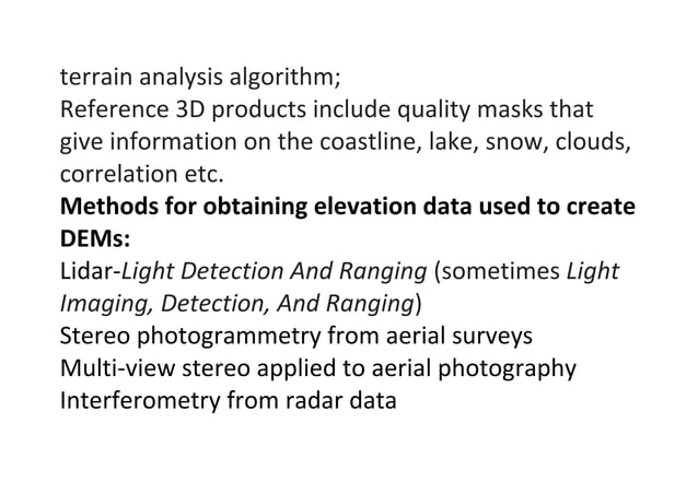 Digital elevation model in GIS | PDF