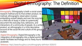 Digital Ethnography 2018 | PPT