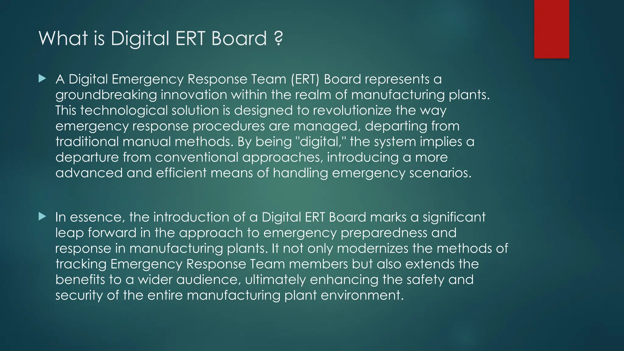 DIGITAL Safety Board for workplace safety | PPTX