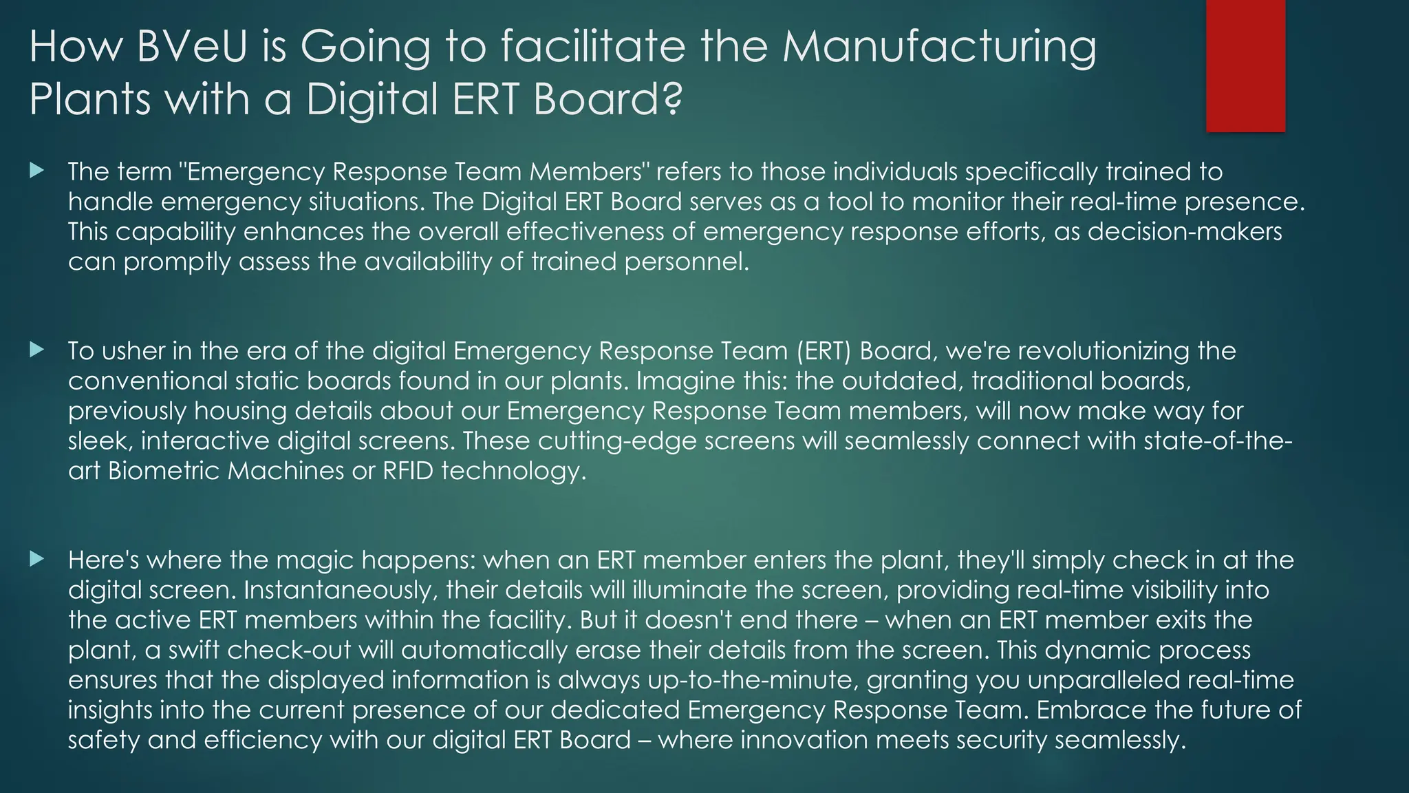 DIGITAL Safety Board for workplace safety | PPTX | Business | Business and Finance