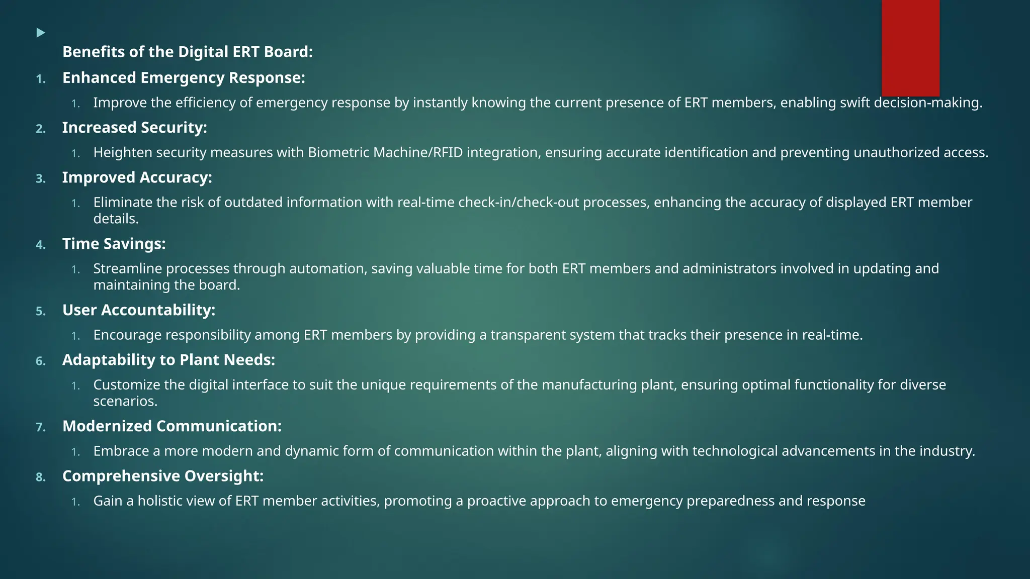 DIGITAL Safety Board for workplace safety | PPTX