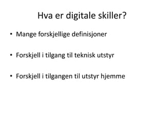 Digitale skiller | PPTX