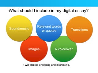 How to create a digital essay for English | PPTX