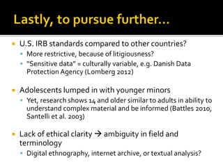 Dina Pinsky, "Digital Ethnography and the IRB" | PPT