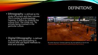 ARE 494 Digital ethnography | PPT