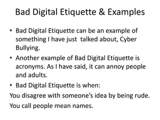 Digital etiquette | PPTX