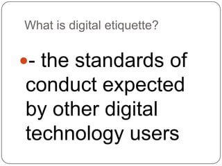 Digital etiquette | PPTX