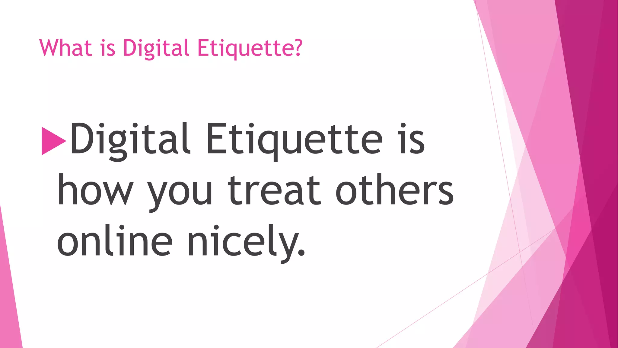 Digital etiquette | PPTX