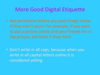 Digital Etiquette | PPT