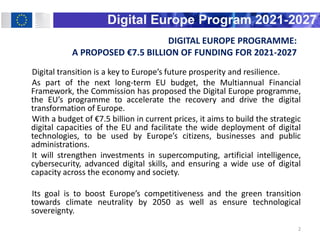 Digital europeprogram2021 2027 | PDF