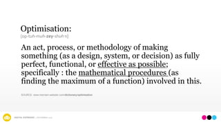 Optimisation is the New Black | PPTX