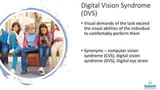 Digital eye strain - Computer vision syndrome for students during ...