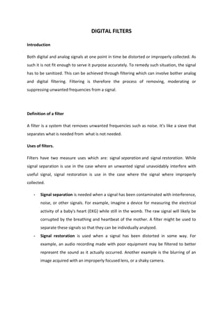 DIGITAL FILTERS/SIGNERS types and uses.docx