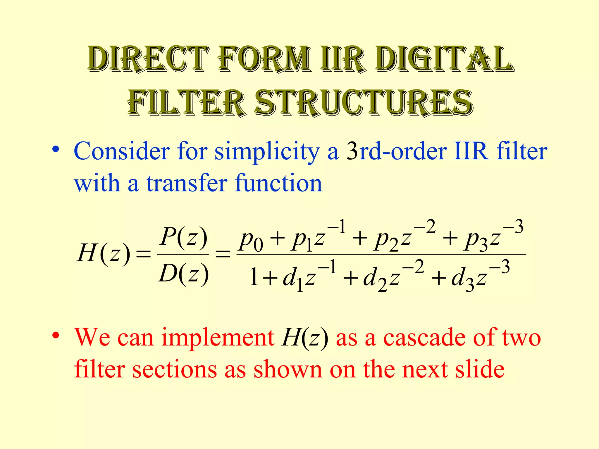 Digital filters in DSP | PPT
