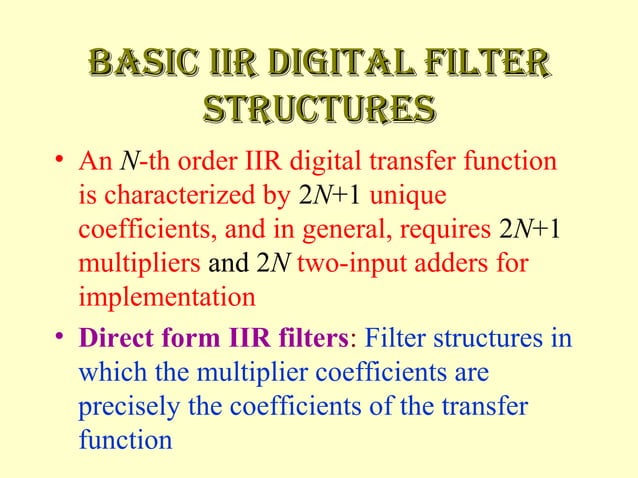 Digital filters in DSP | PPT