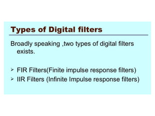 Digital filter structures | PPTX