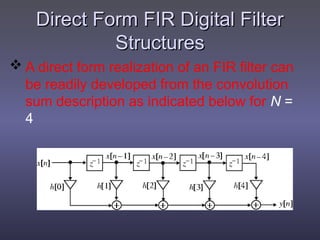 Digital filter structures Digital Signal Processing NIT DURGAPUR | PPT