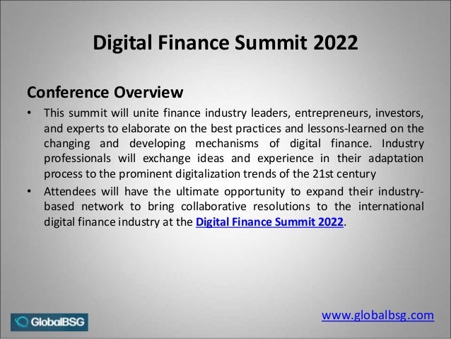 Digital Finance Summit 2022 | PPT
