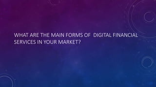 Overview of Digital Financial Services Landscape | PPTX