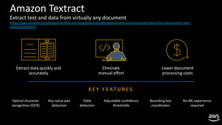 Building smart applications with AWS AI services (October 2019) | PPT