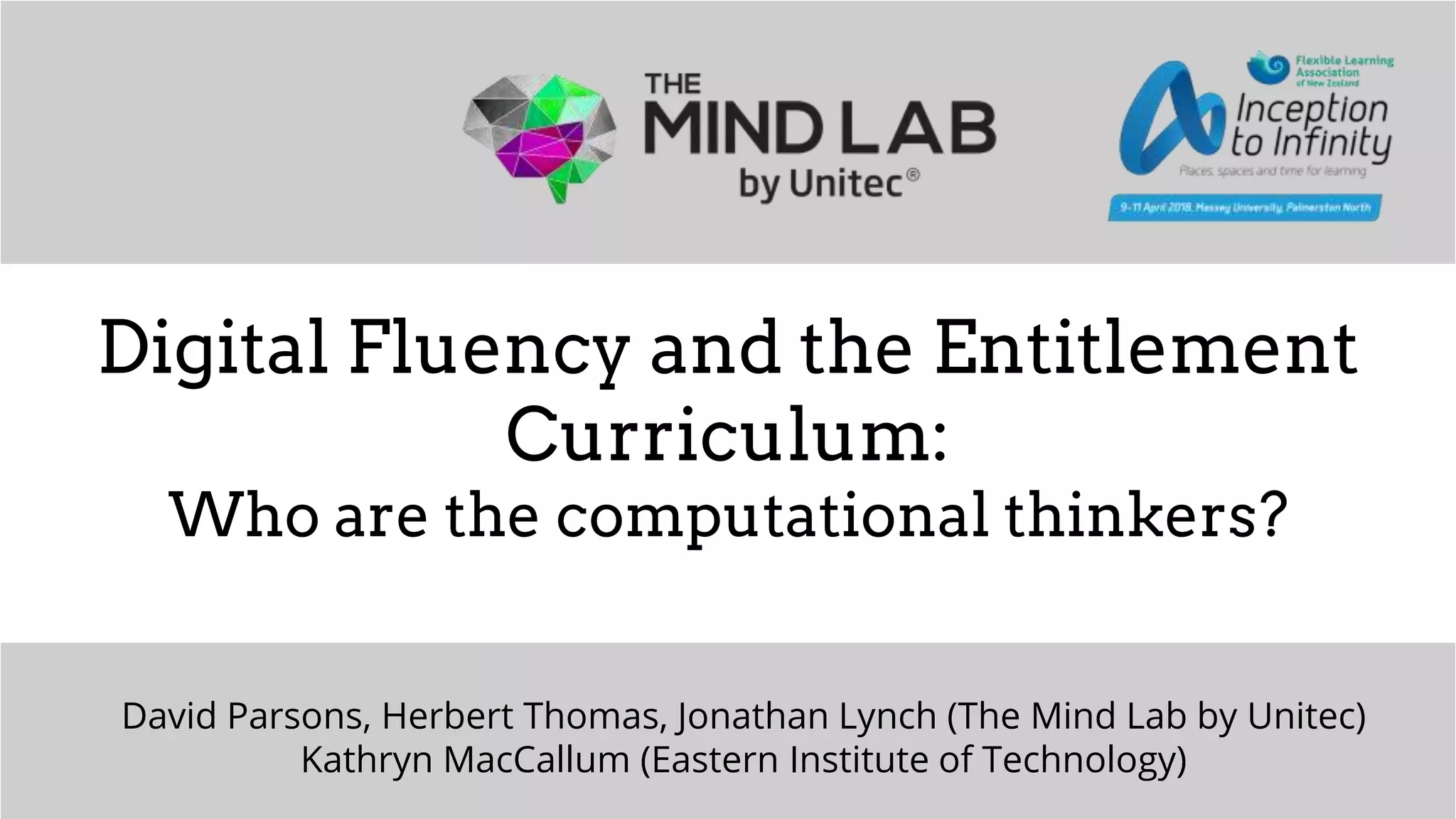 Digital fluency and the entitlement curriculum flanz | PPTX | Computer ...