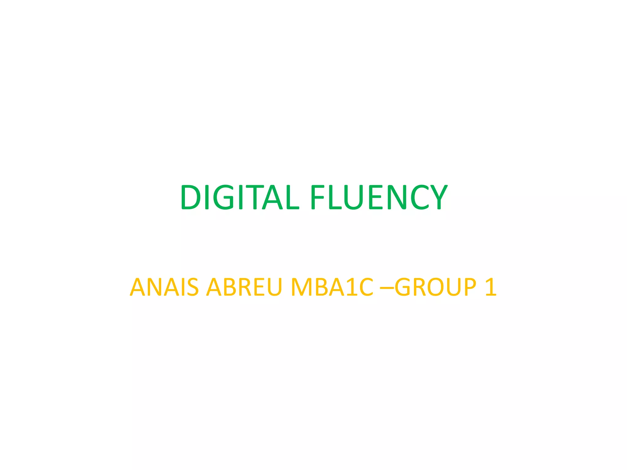 Digital fluency seesion 1 | PPT