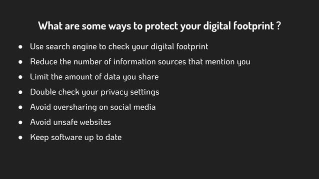 Digital Footprint | PPTX | Internet | Computing