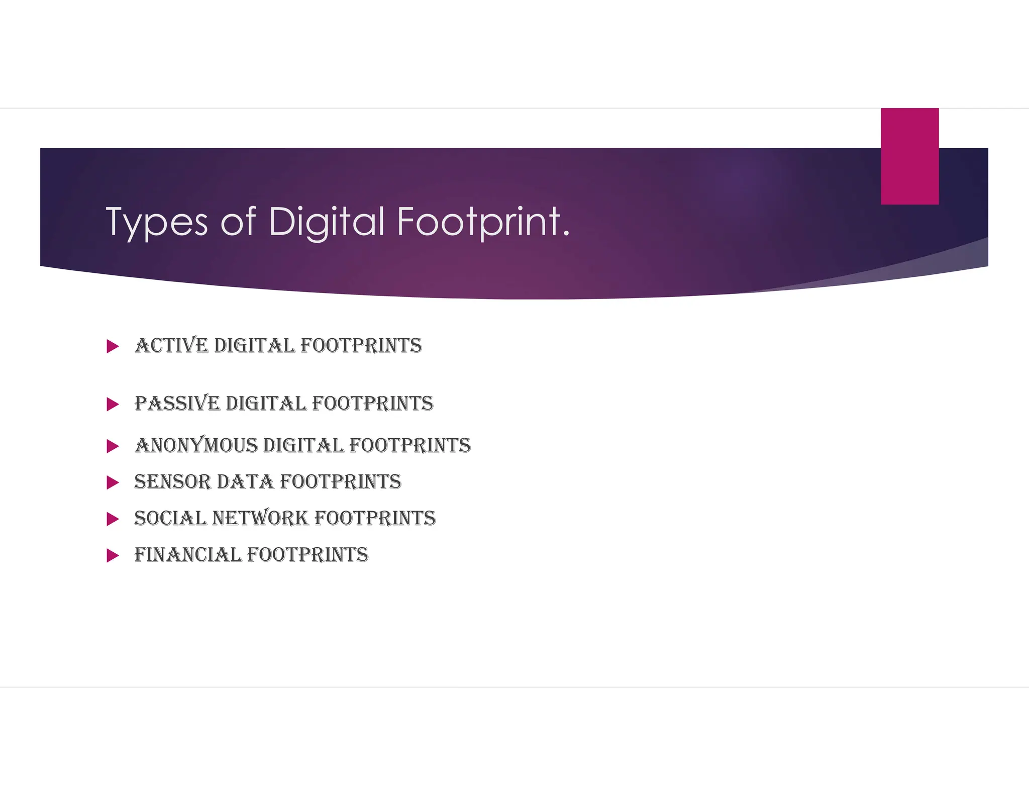 Digital Foot print for 1 to 12 class .ppt