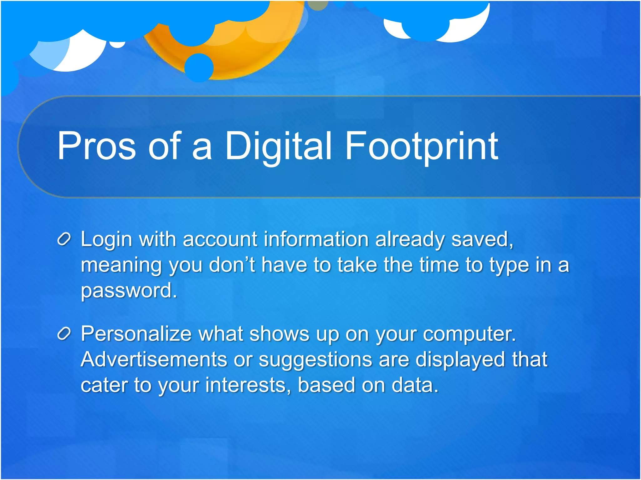 Digital footprint by claire de martin | PPTX