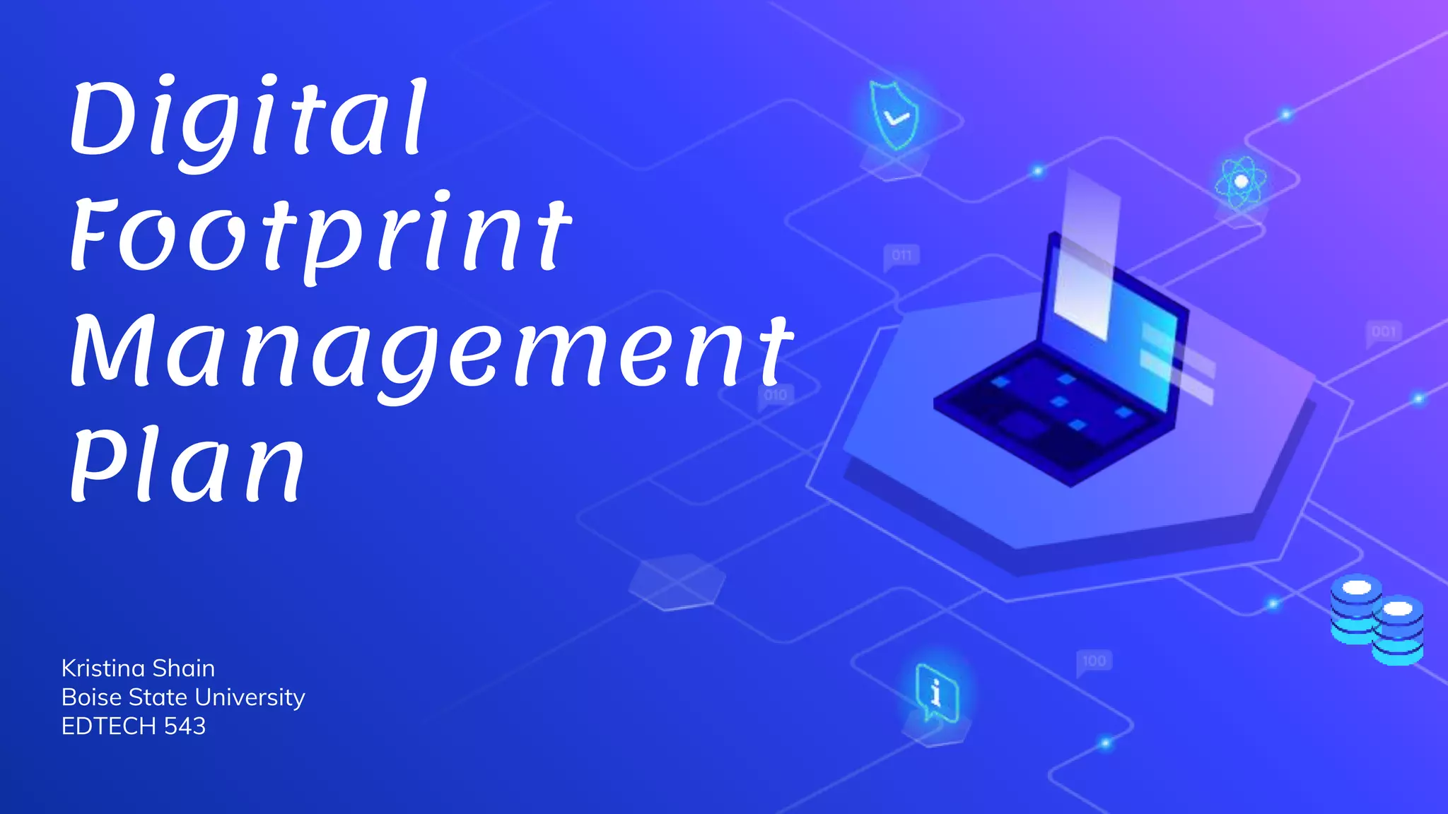 Digital Footprint Management Plan 543 | PPTX