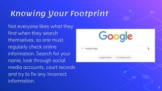 Digital Footprint Management Plan 543 | PPTX