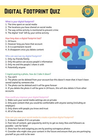 Digital footprint quiz | PDF