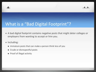 Are You Leaving a Good Digital Footprint? | PPT