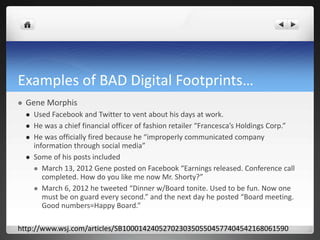 Are You Leaving a Good Digital Footprint? | PPT