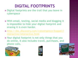 Digital footprint & teaching ethics of digital media | PPTX
