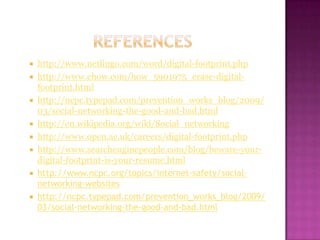 Digital footprint & teaching ethics of digital media | PPTX