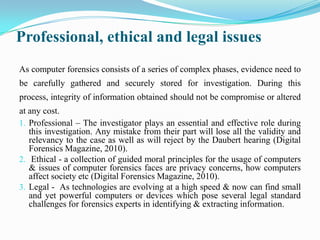 Digital forensics | PPTX | Databases | Computer Software and Applications