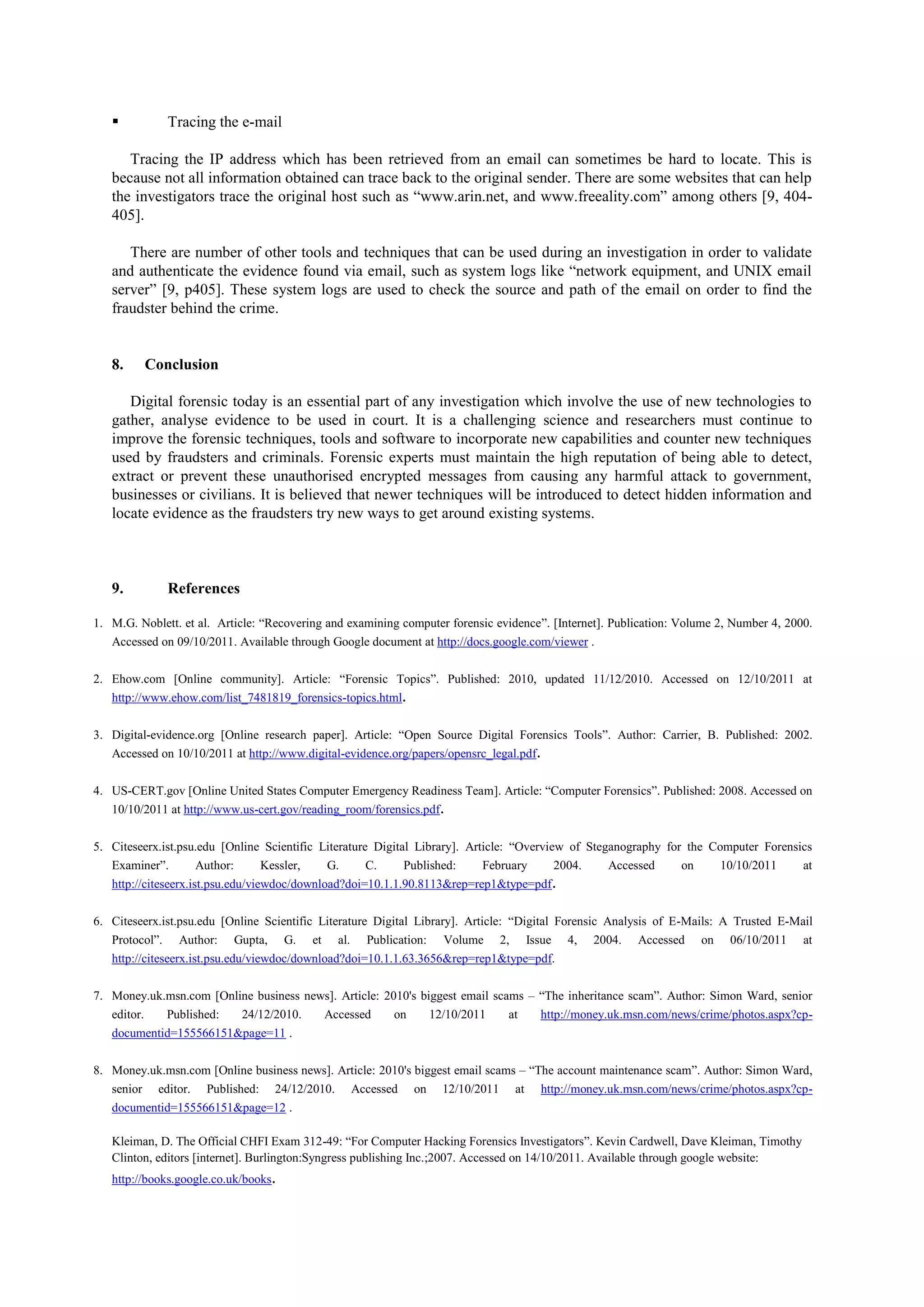 Digital forensics | DOCX