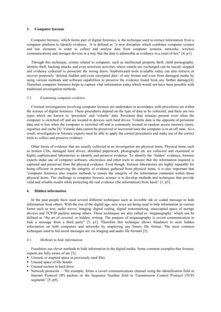 Digital forensics | DOCX | Crime & Harmful Acts to Individuals, Society ...