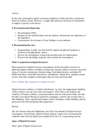 Digital forensics Steps | DOCX