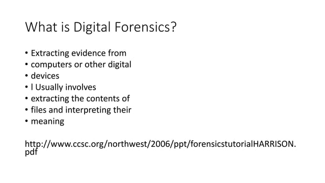 Digital forensics | PPT