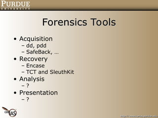 Basics of Digital Forensics, techniques and tools | PPT