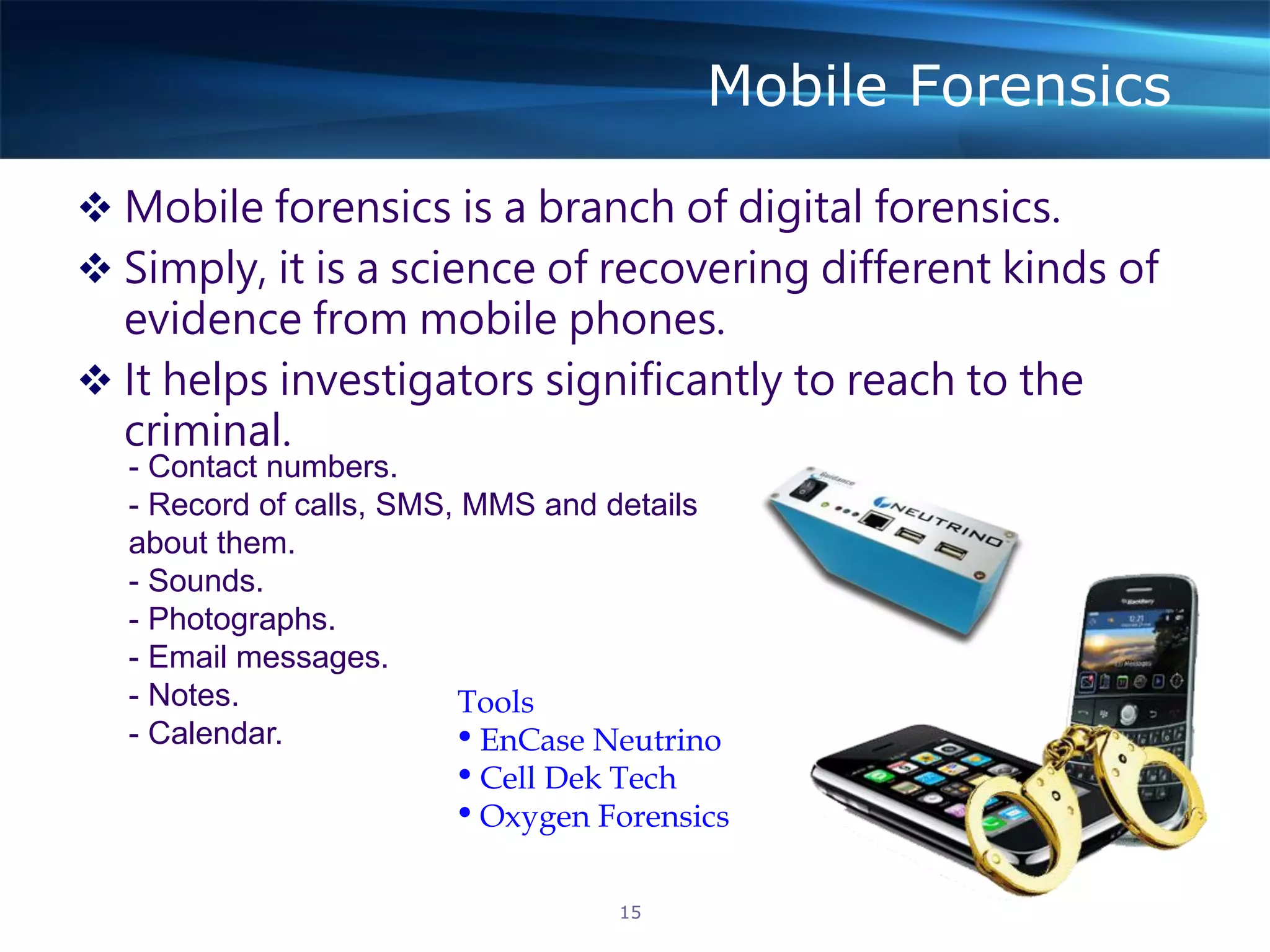 Digital forensic science and its scope manesh t | PDF