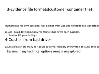 Digital forensics lessons | PPTX | Databases | Computer Software and Applications