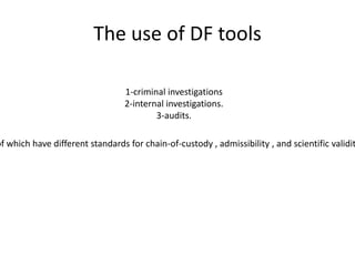 Digital forensics lessons | PPTX | Databases | Computer Software and Applications