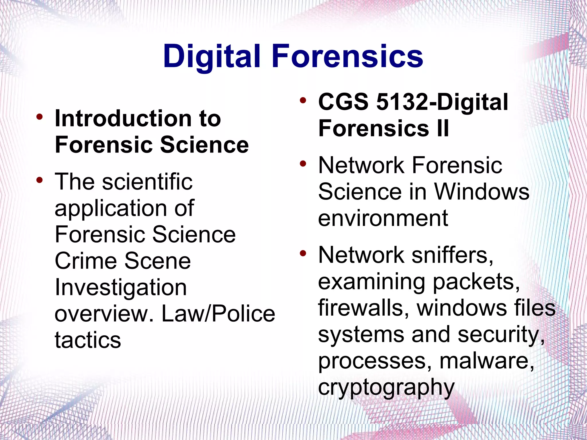 Digital Forensics Presentation | ODP