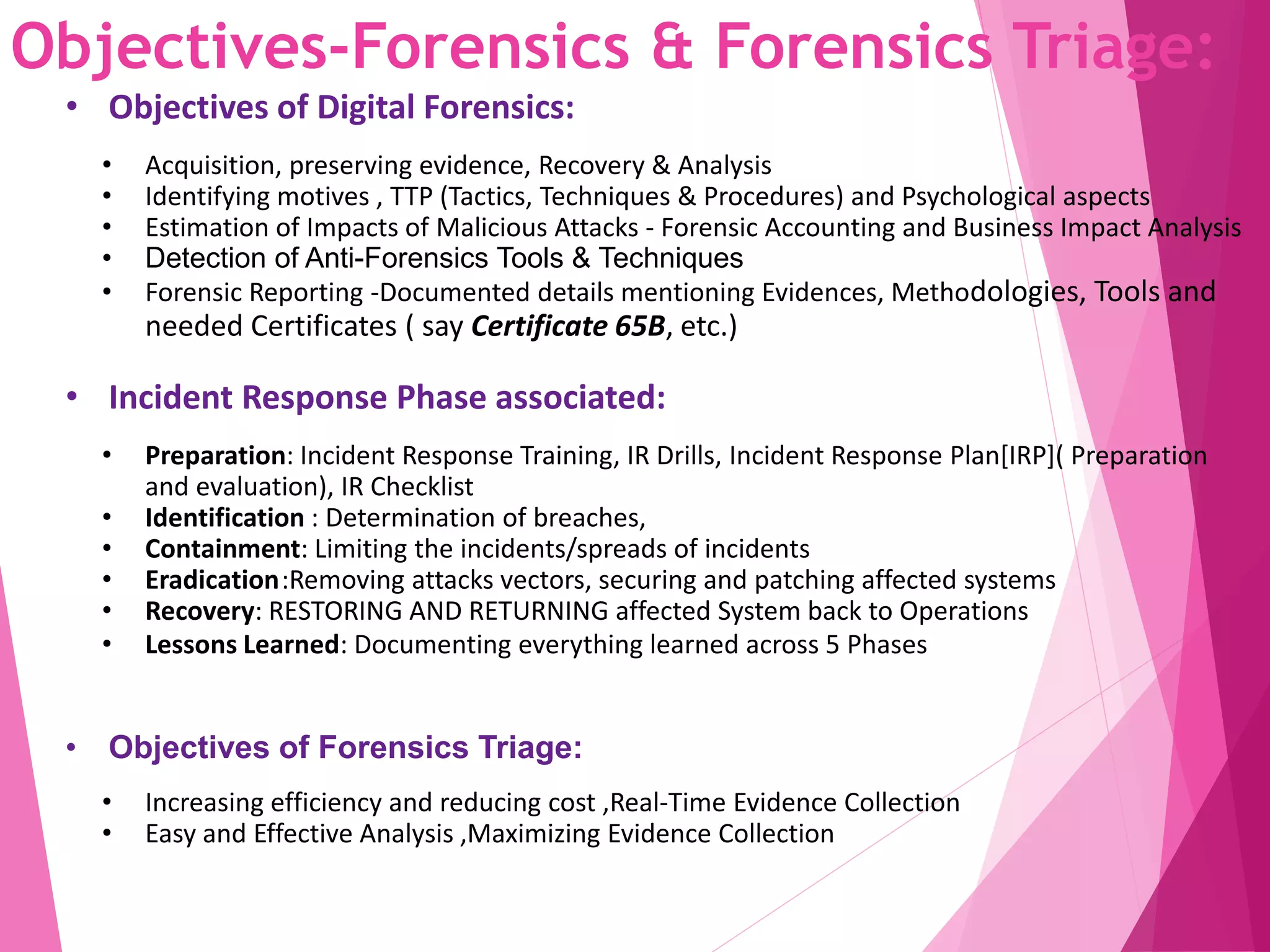 Digital Forensics Triage and Cyber Security | PPTX