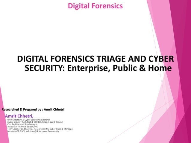 Digital Forensics Triage and Cyber Security | PPTX | Databases | Computer Software and Applications